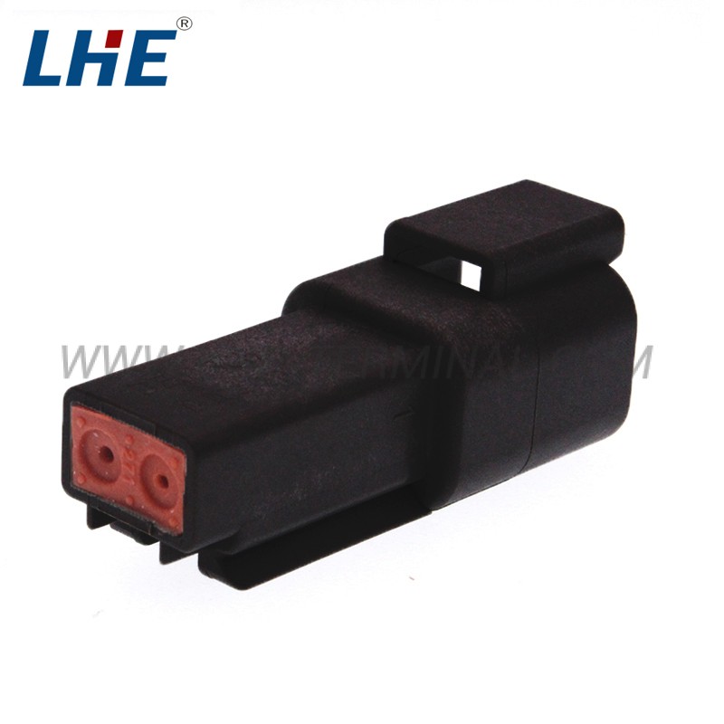 DT04-12PA-LE17 12 Position Black Short End Cap Welded Flange Male Housing